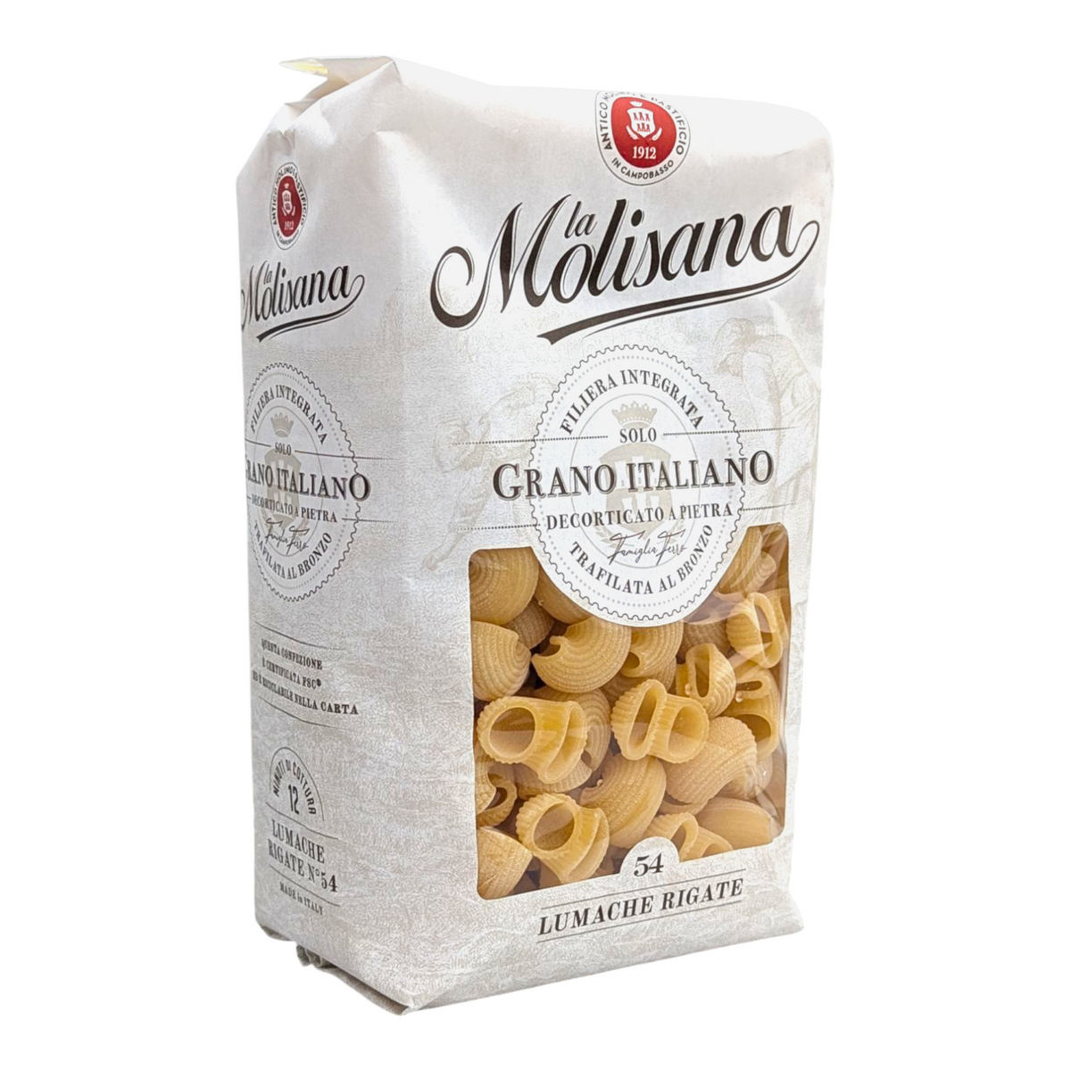 La Molisana Lumache Rigate, Snail Shell Shaped no.54 - 500g | Italia Solutions UK