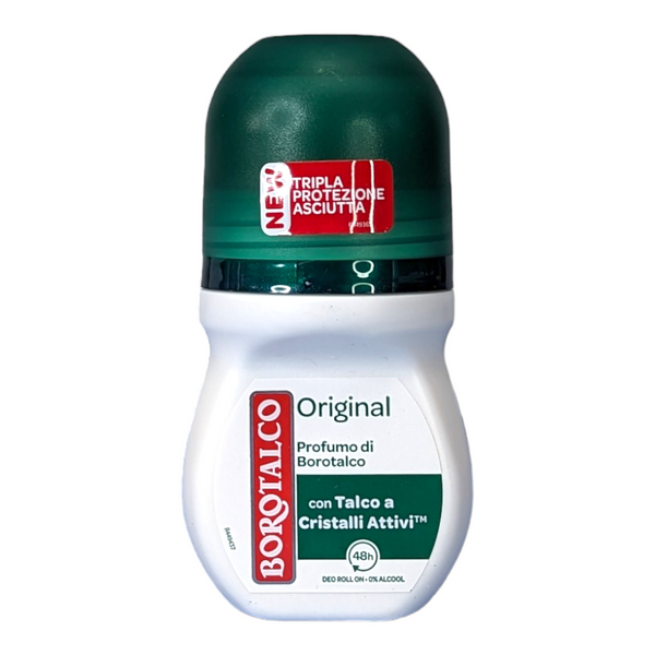 Borotalco Original Anti-Perspirant Deodorant Roll On 0% Alcohol, 48 Hr ...