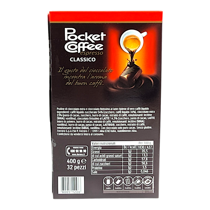Ferrero Pocket Coffee, 18 Pack - BBE: 7 Apr 2026 | Italia Solutions UK