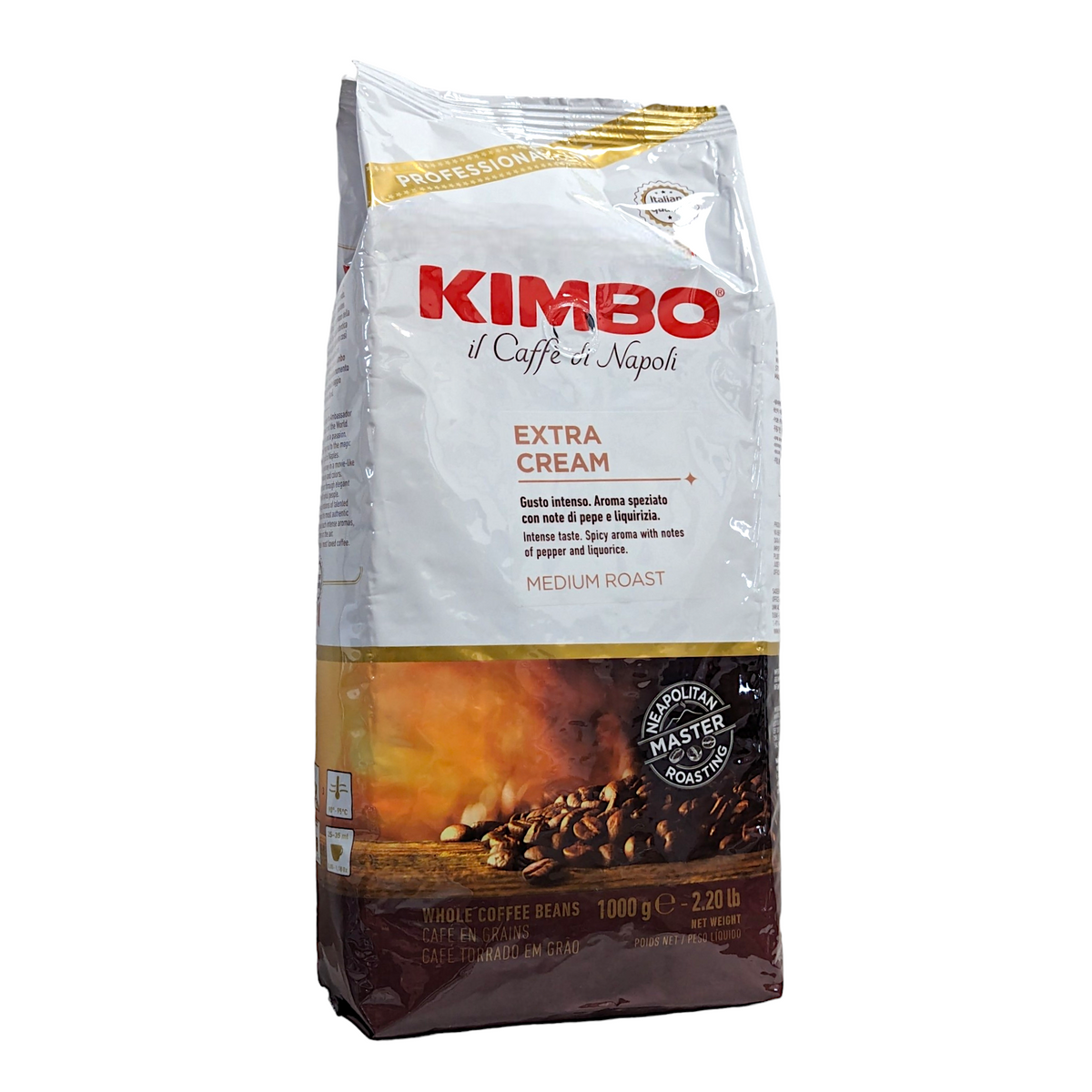 Kimbo Espresso Bar Extra Cream, Whole Coffee Beans - 1kg – Italia ...