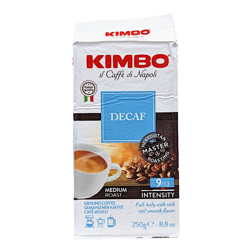 Kimbo Decaffeinated Medium Roast Ground Coffee 250g | Italia Solutions UK