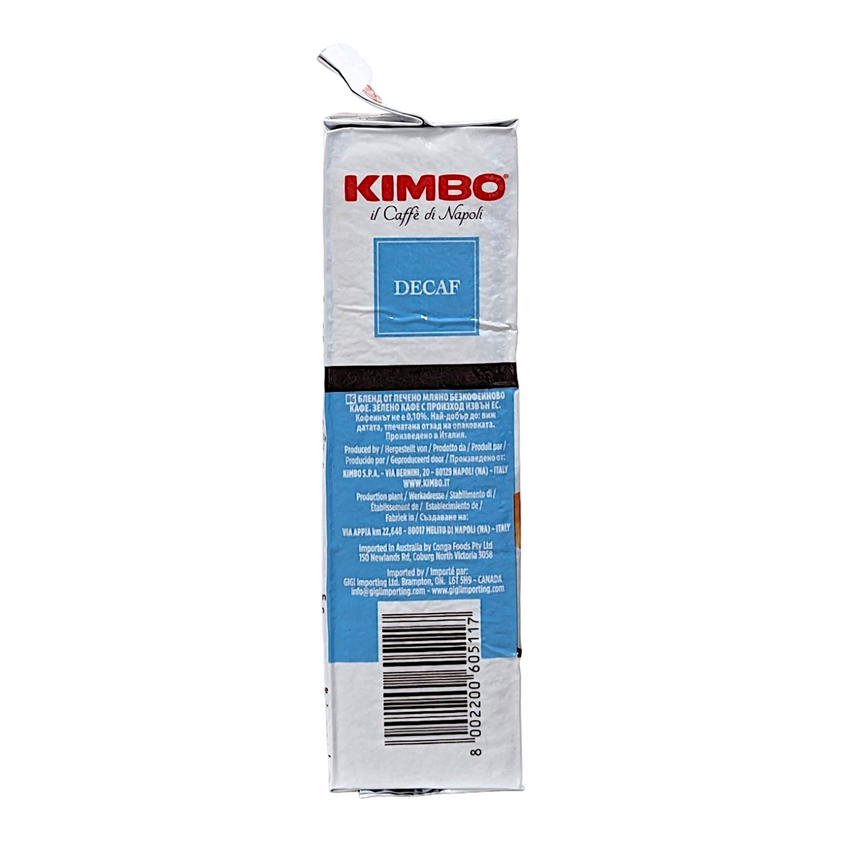 Kimbo Decaffeinated Medium Roast Ground Coffee 250g