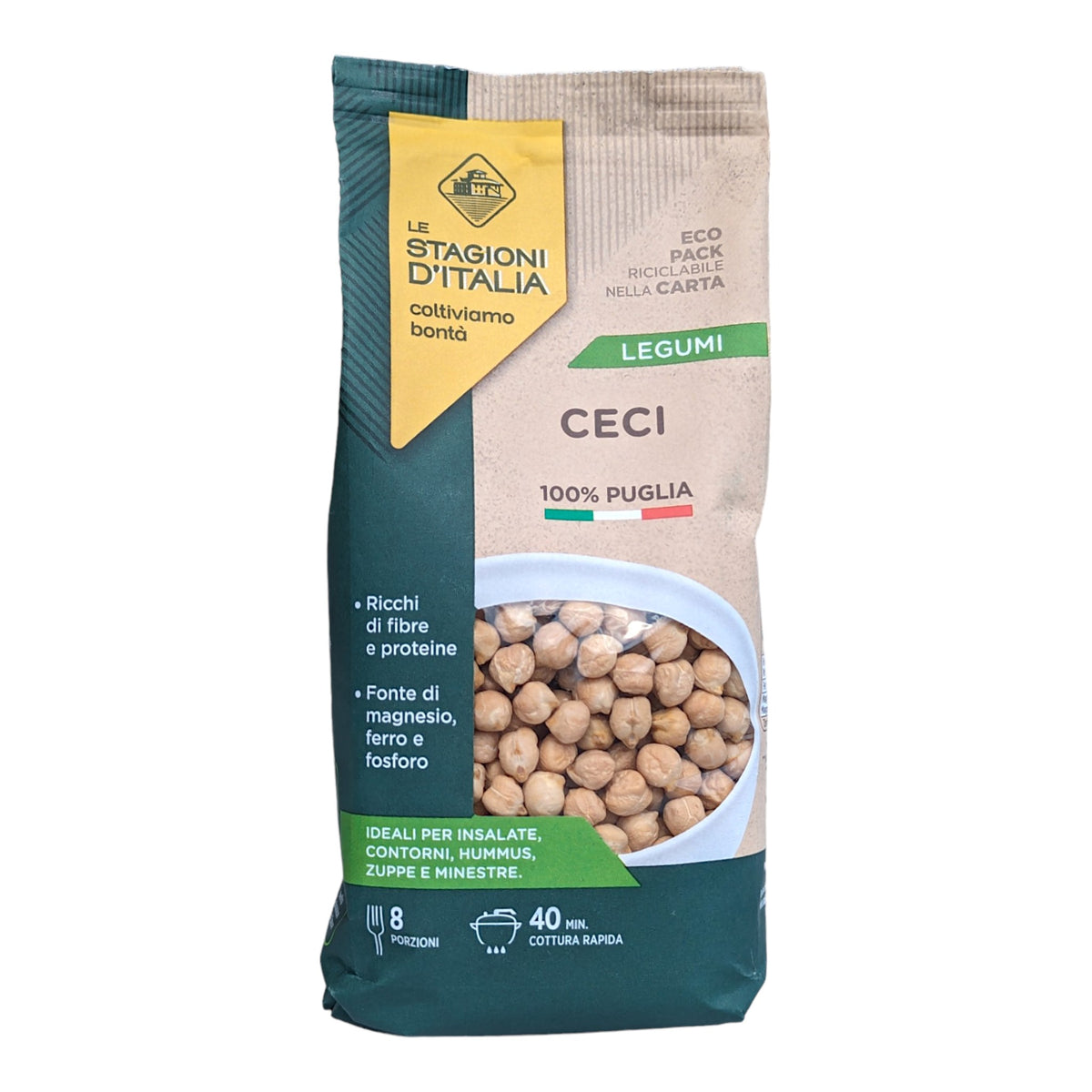Le Stagioni d'Italia Ceci - 100% Italian Legumes Dry Chickpeas, 400g ...