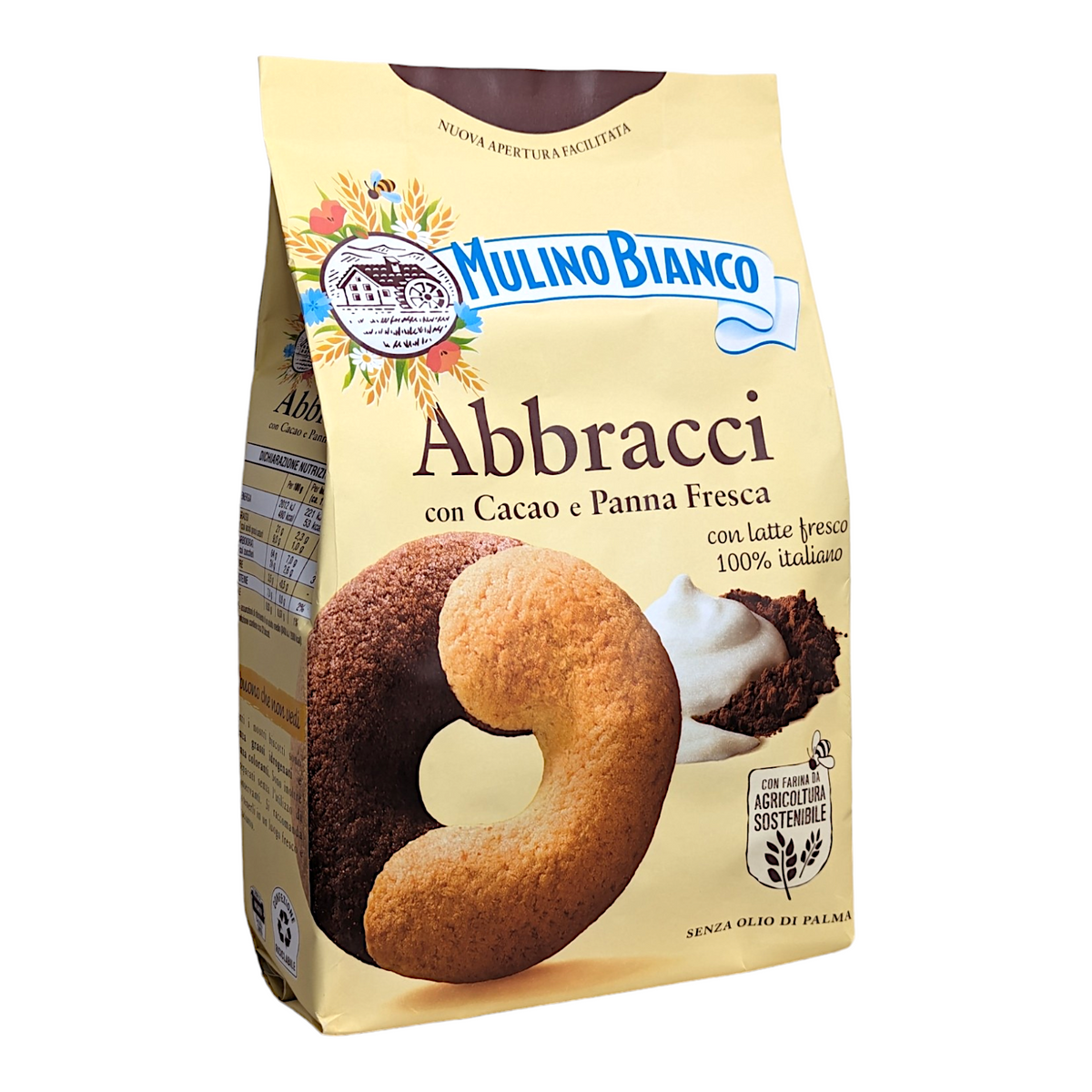 Mulino Bianco Abbracci Biscotti, Cacao and Cream Cookies - 350g ...