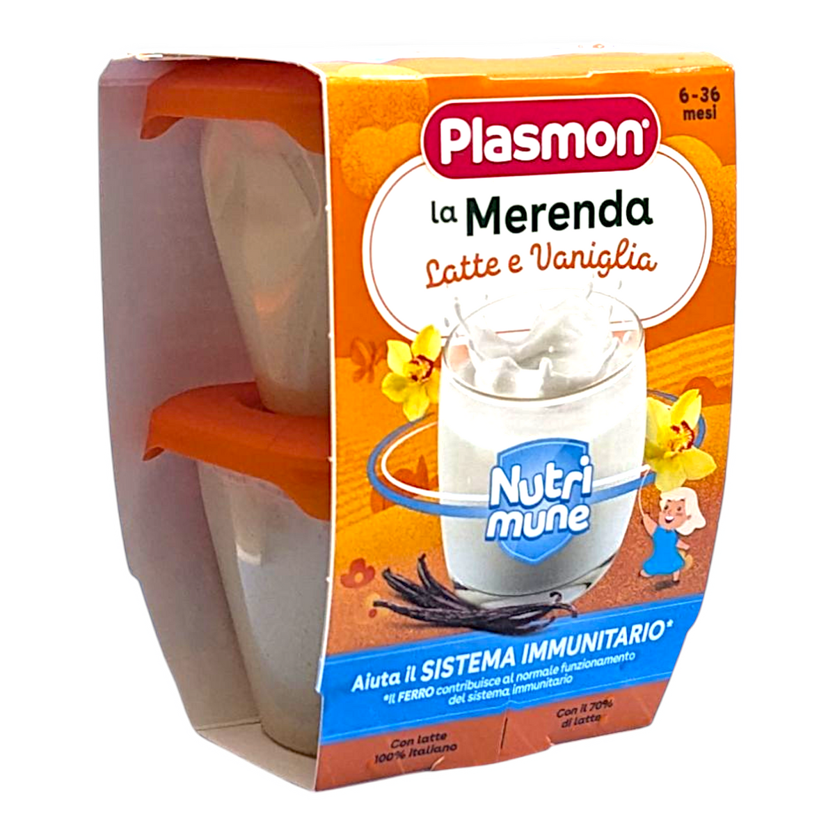 Plasmon Merenda Latte e Vaniglia - Baby Food Milk and Vanilla Snack ...
