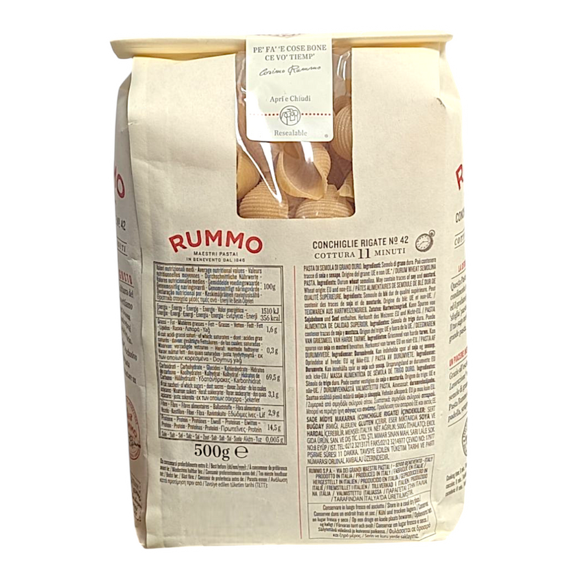 Rummo Conchiglie Rigate no.42 - 500g | Italia Solutions UK