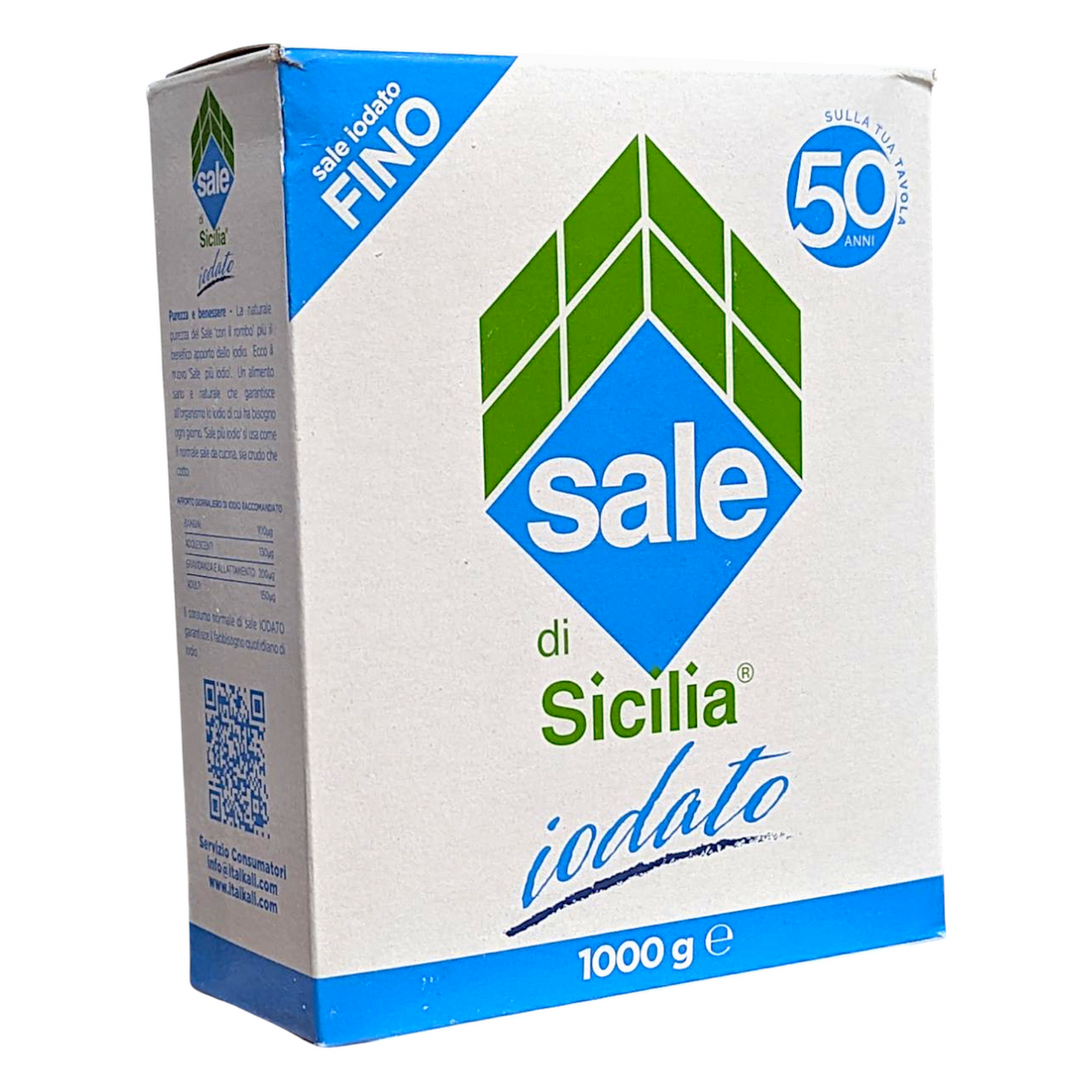Sale di Sicilia Iodio Fino - Iodised Fine Salt 1kg | Italia Solutions UK