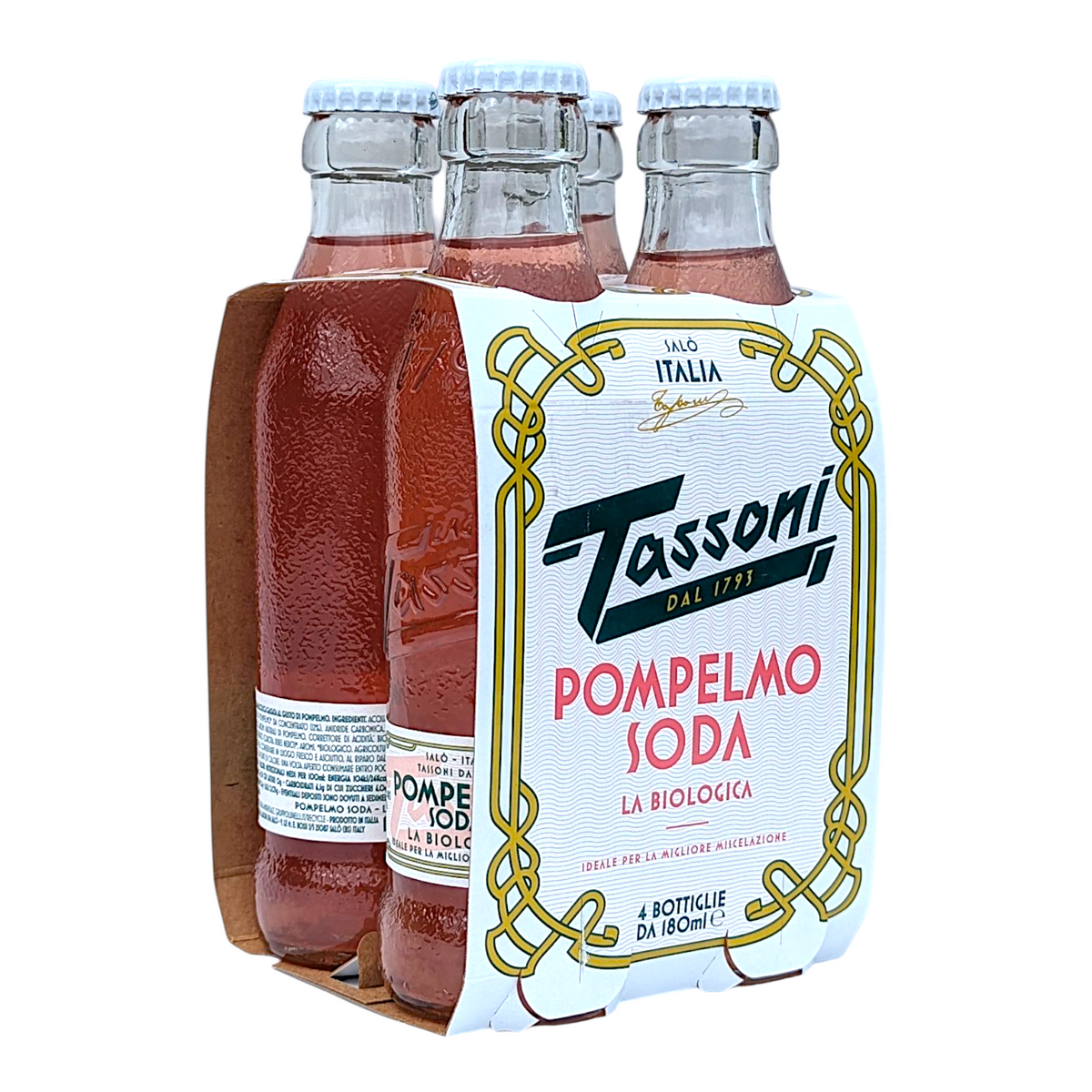 Tassoni Organic Grapefruit Soft Drink / BIO Pompelmo Soda - 4 x180ml ...