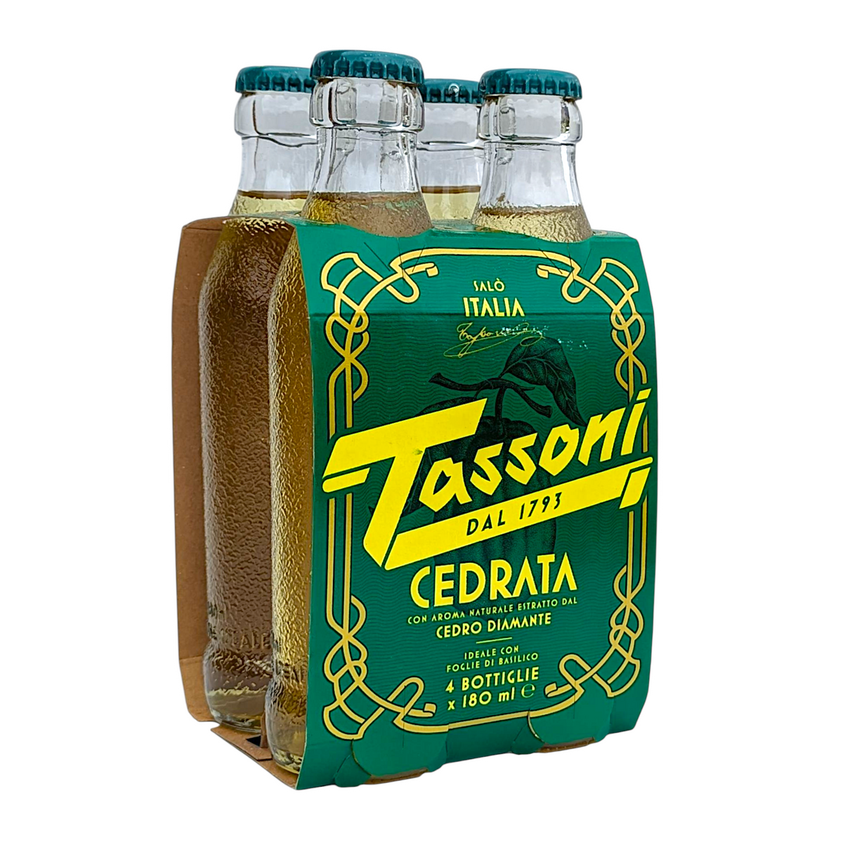 Tassoni Cedrata Lemon Soft Drink 4 x 180ml Bottles