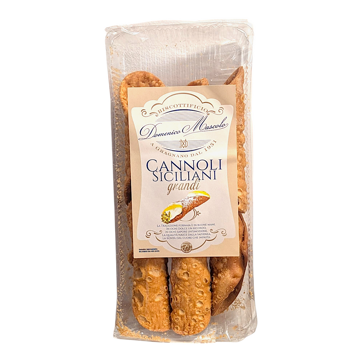 Domenico Mascolo Cannoli Siciliani Grandi - Empty Cannoli Shells 160g