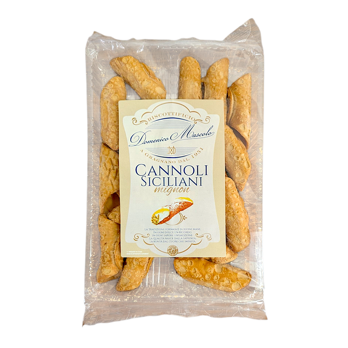 Domenico Mascolo Cannoli Siciliani Mignon - Small Empty Cannoli Shells 160g