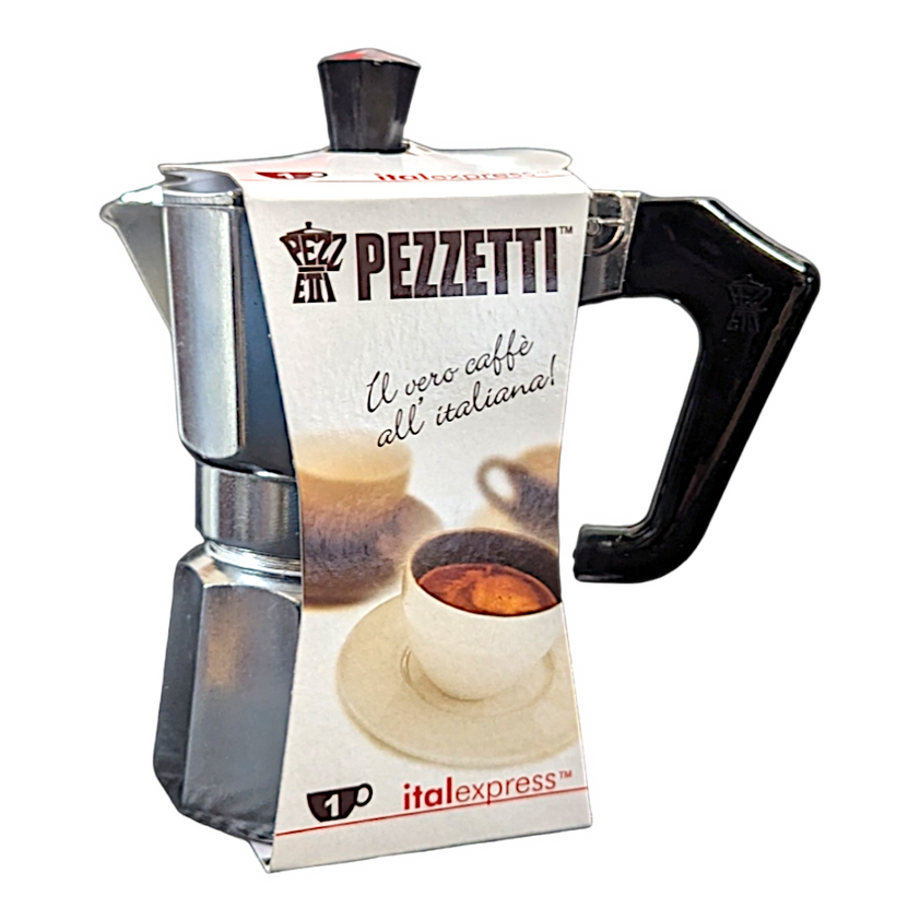 Pezzetti Italexpress Moka Pot For Espresso , Silver - 1 Cup (Espresso ...