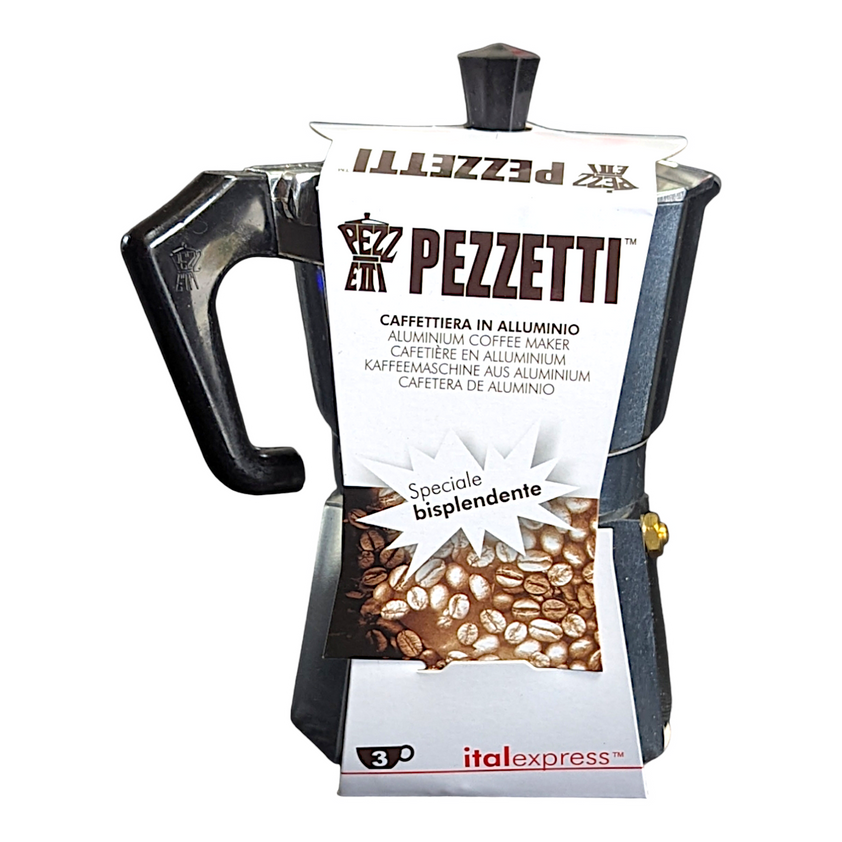 Pezzetti Italexpress Moka Pot For Espresso , Silver - 3 Cup (Espresso ...