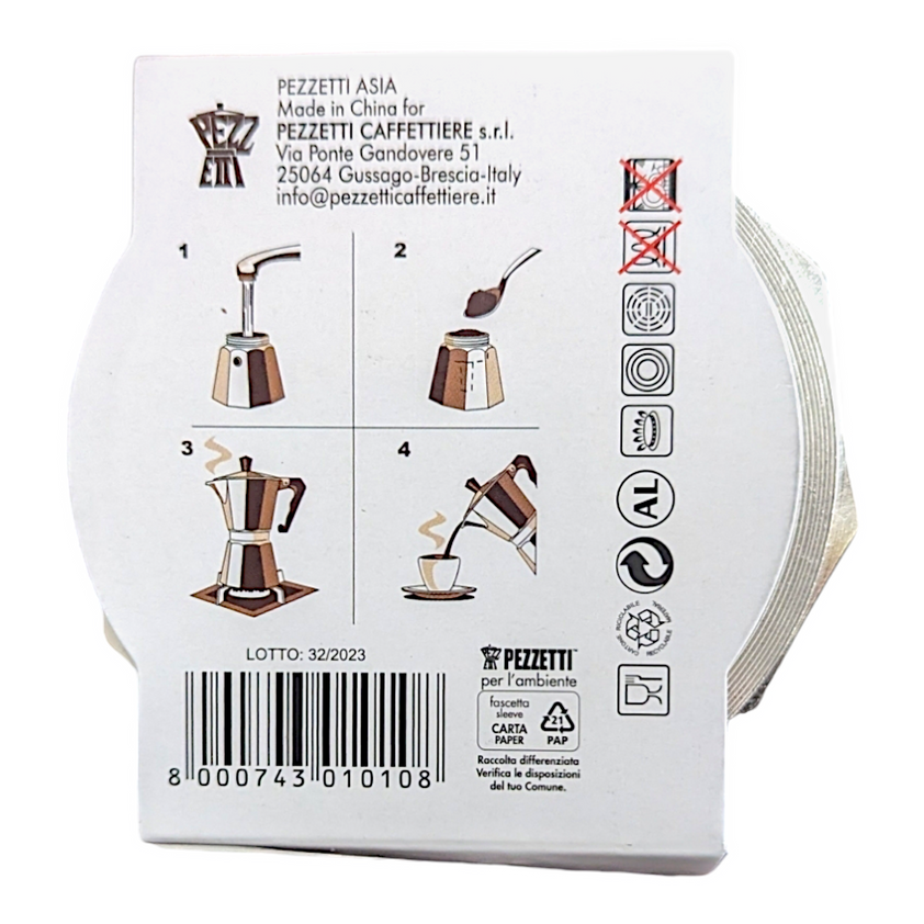 Pezzetti Italexpress Moka Pot For Espresso , Silver - 3 Cup (Espresso ...