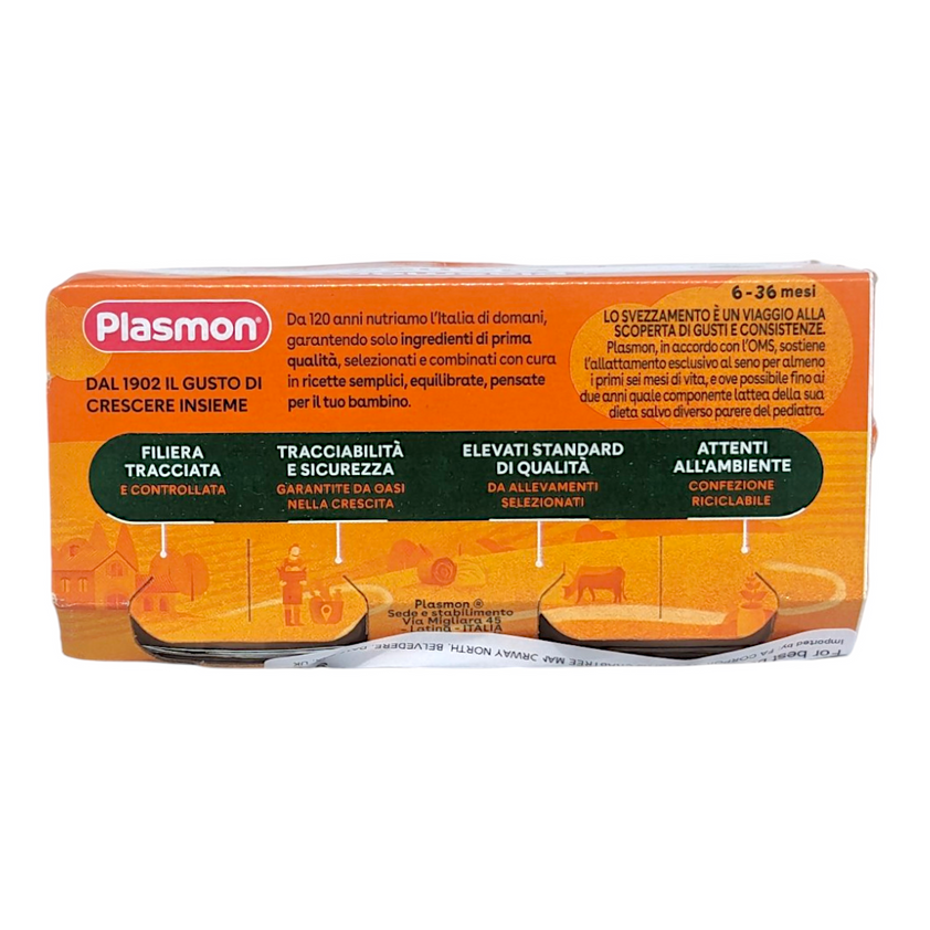 Plasmon Baby Food Manzo / Beef Puree x 2 | Italia Solutions UK