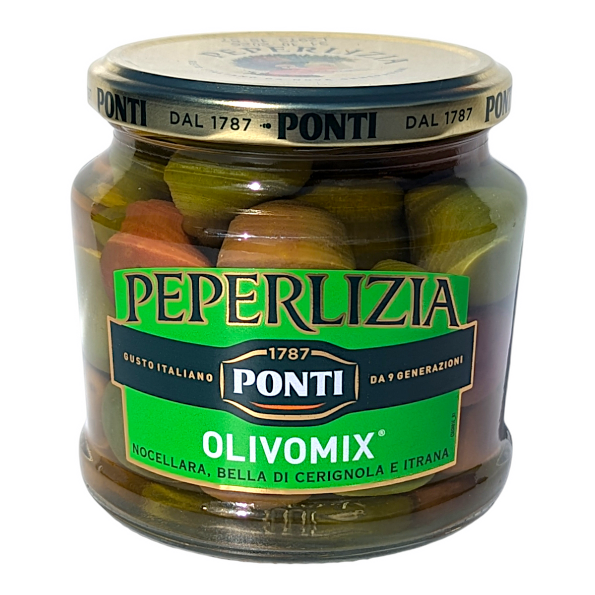 Ponti Peperlizia Whole Olives Mix, Olivomix Miscela di Olive 350g ...